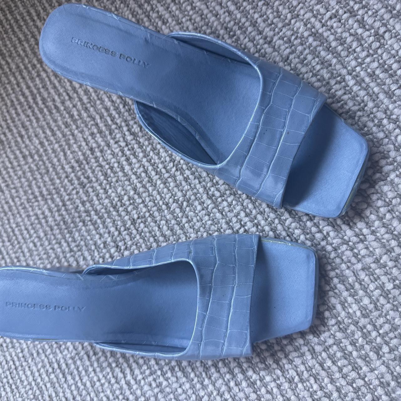 Princess Polly croc style blue heels Size... | Depop