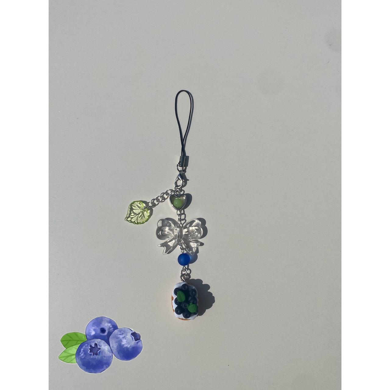 Blueberry phone keychain -homemade so no... - Depop