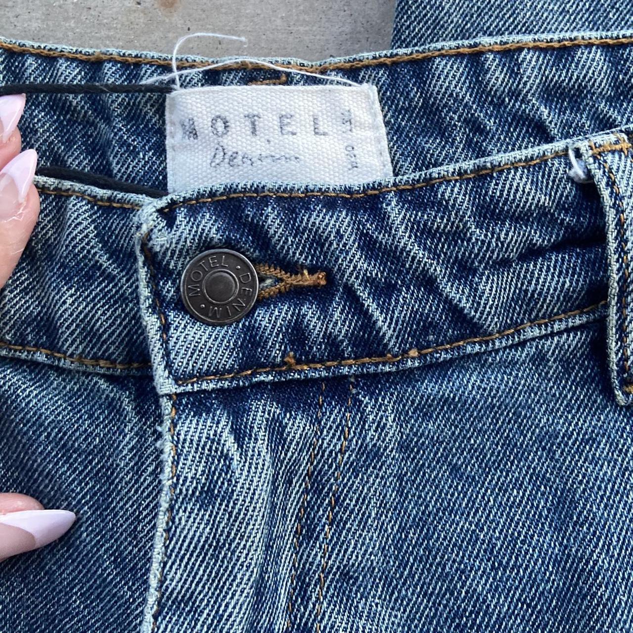 Motel Rock viral low rise jeans acid wash W30... - Depop