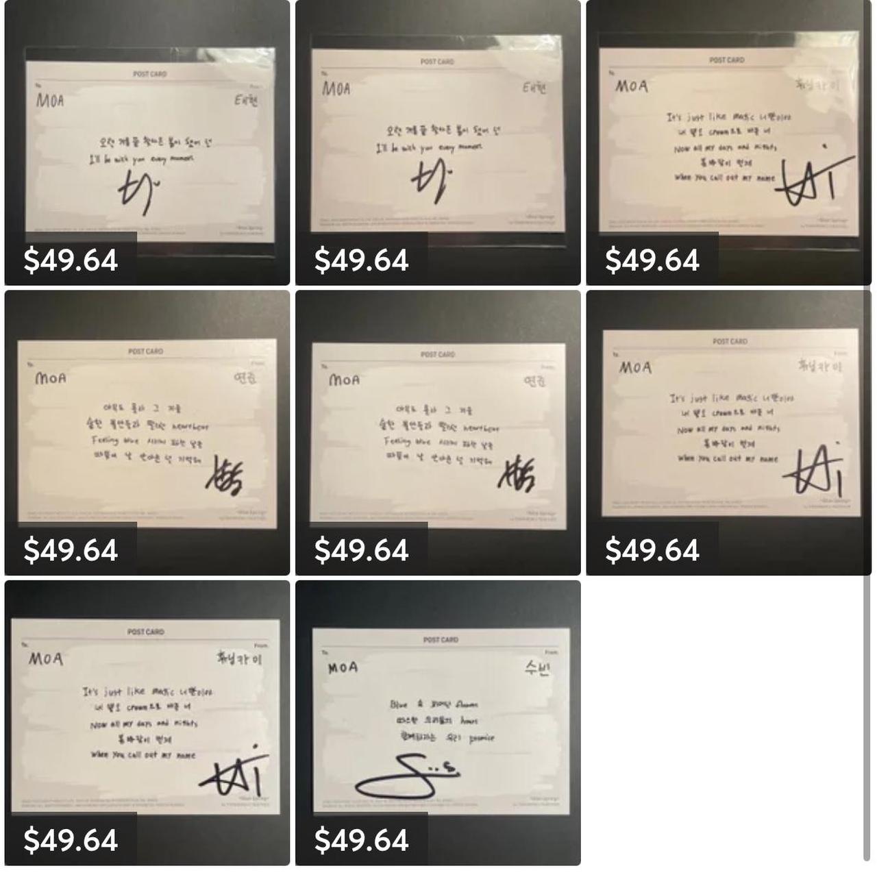 TXT Signed Postcard The Name Chapter Freefall... - Depop