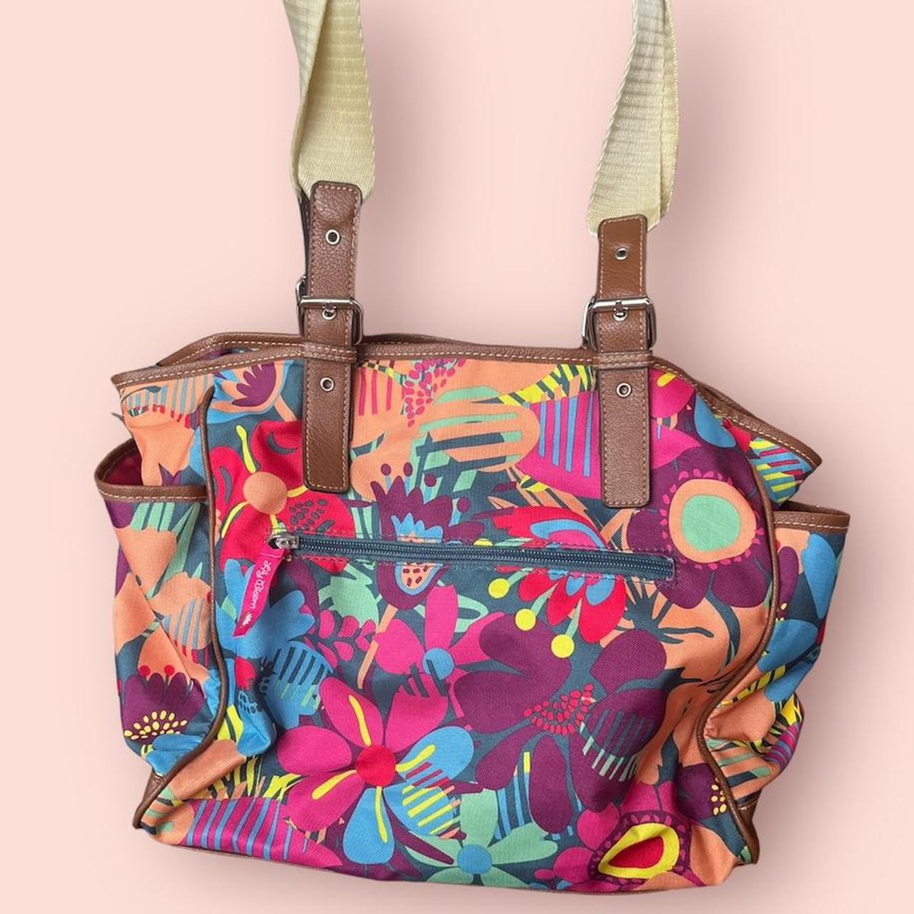 abstract vibrant multicolor floral design Lily Bloom... - Depop