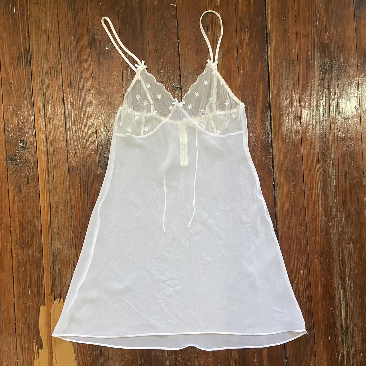 Cutest White Slip! Obsessed with the tie in the... | Depop
