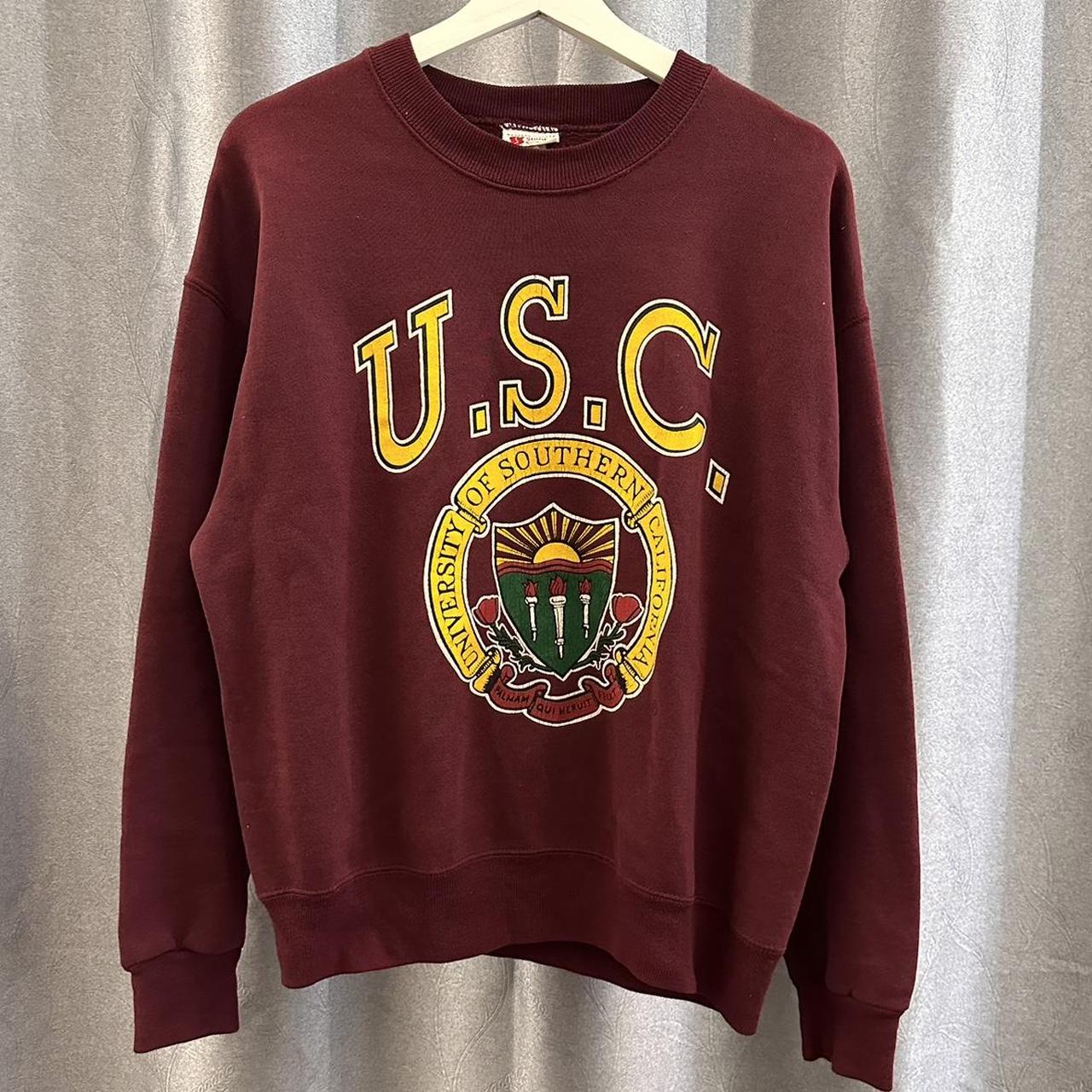 Vintage USC Sweater Size L - Soft Material / Made... - Depop