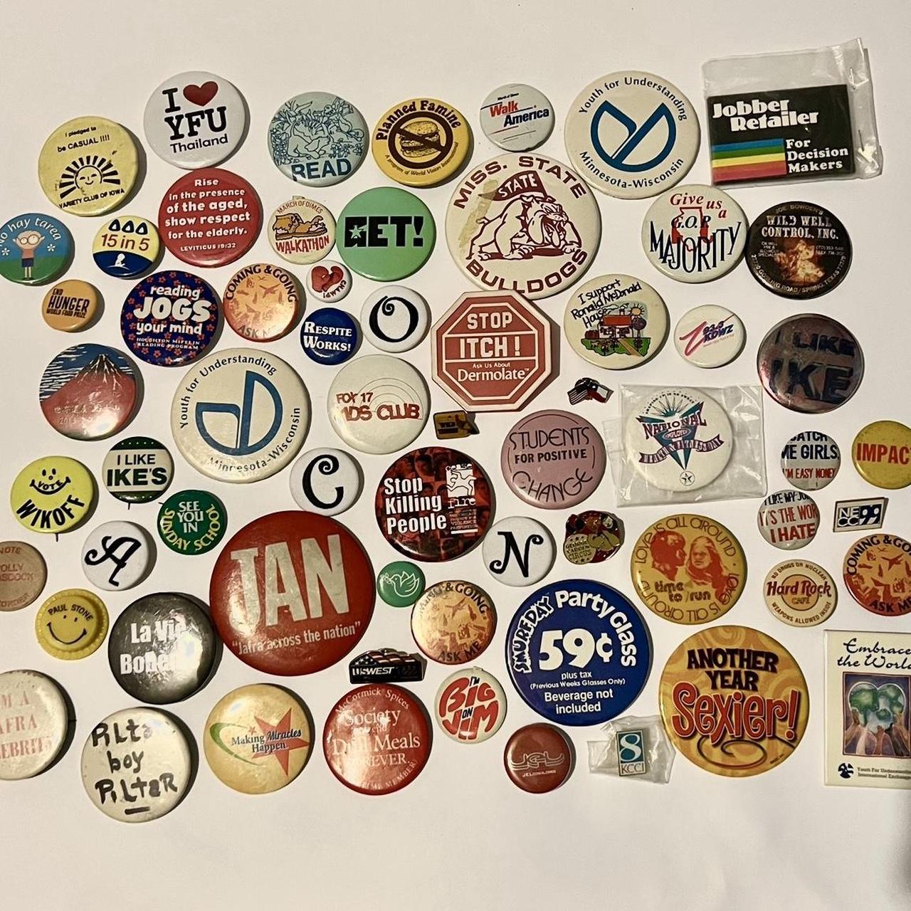 DONT BUY THIS POST⬇️ Vintage pins in varying... - Depop