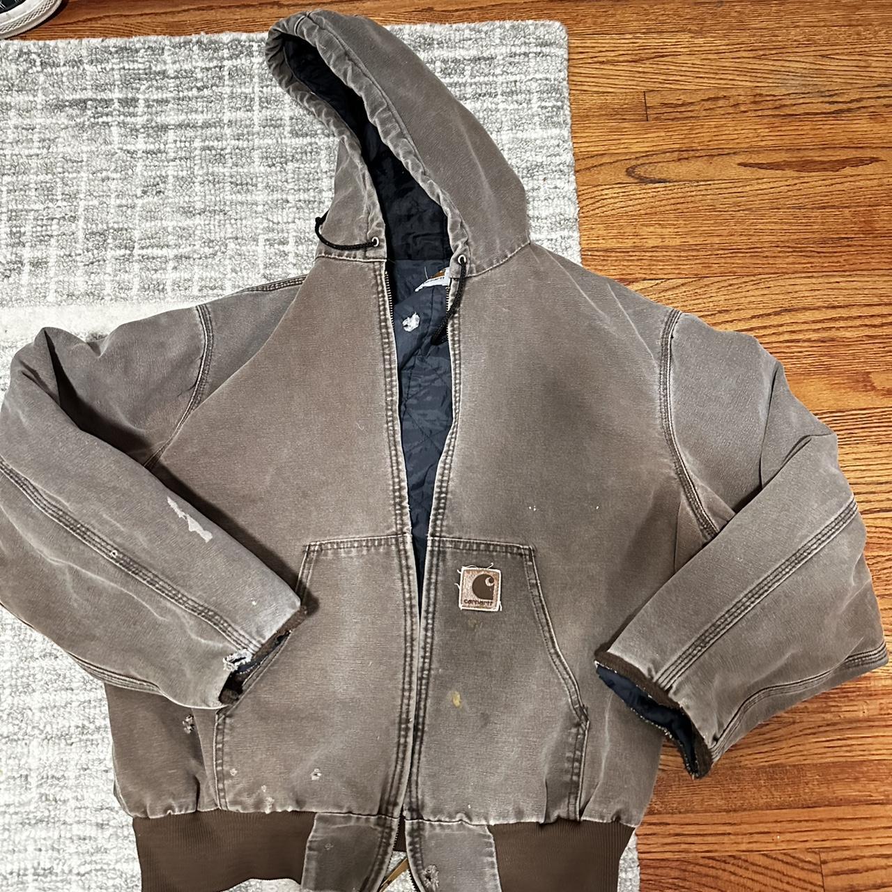 Carhartt coat 🧥 Faded asf in the mocha ☕️ colorway... - Depop