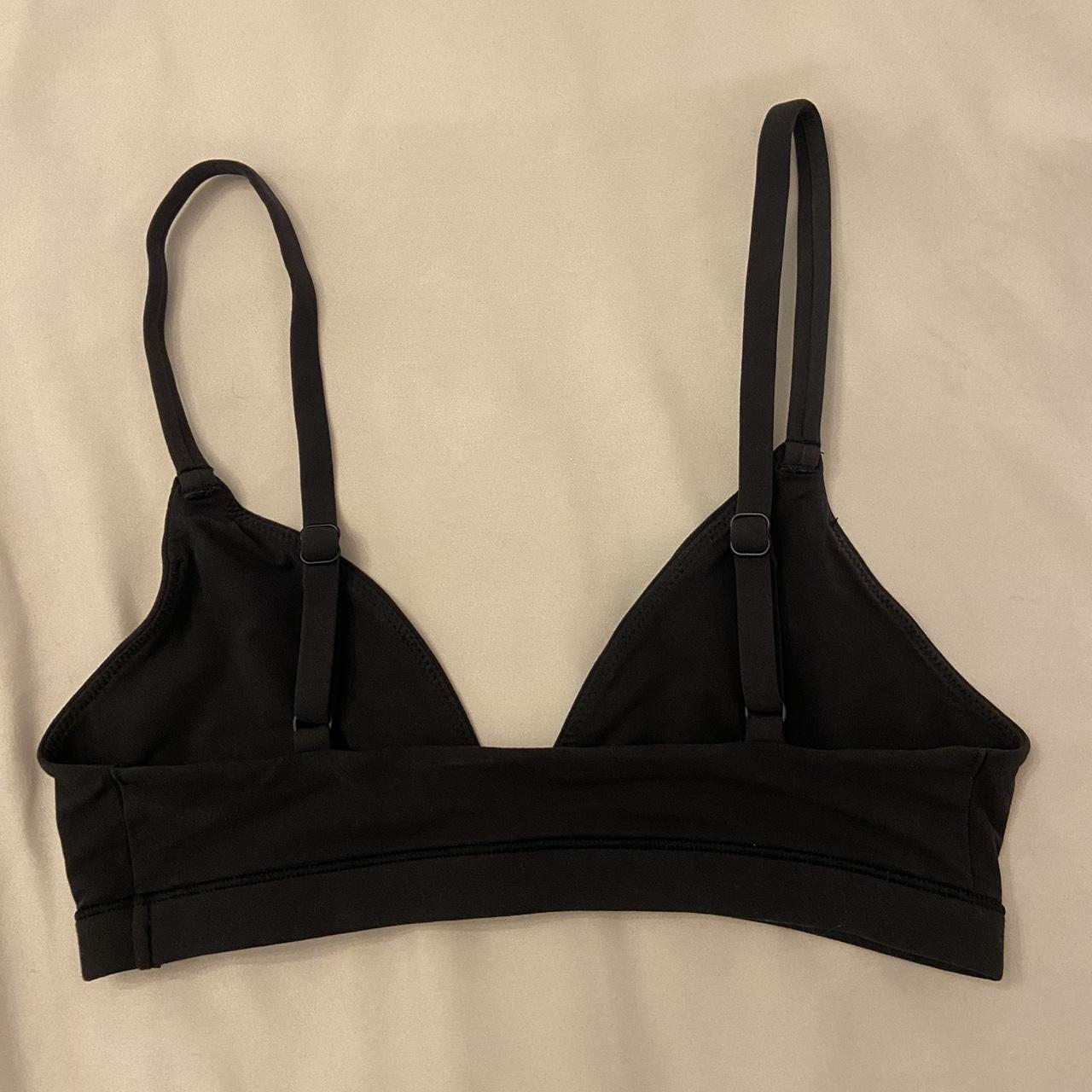 Skims Black Triangle Bralette Bra Unlined BRAND NEW... - Depop