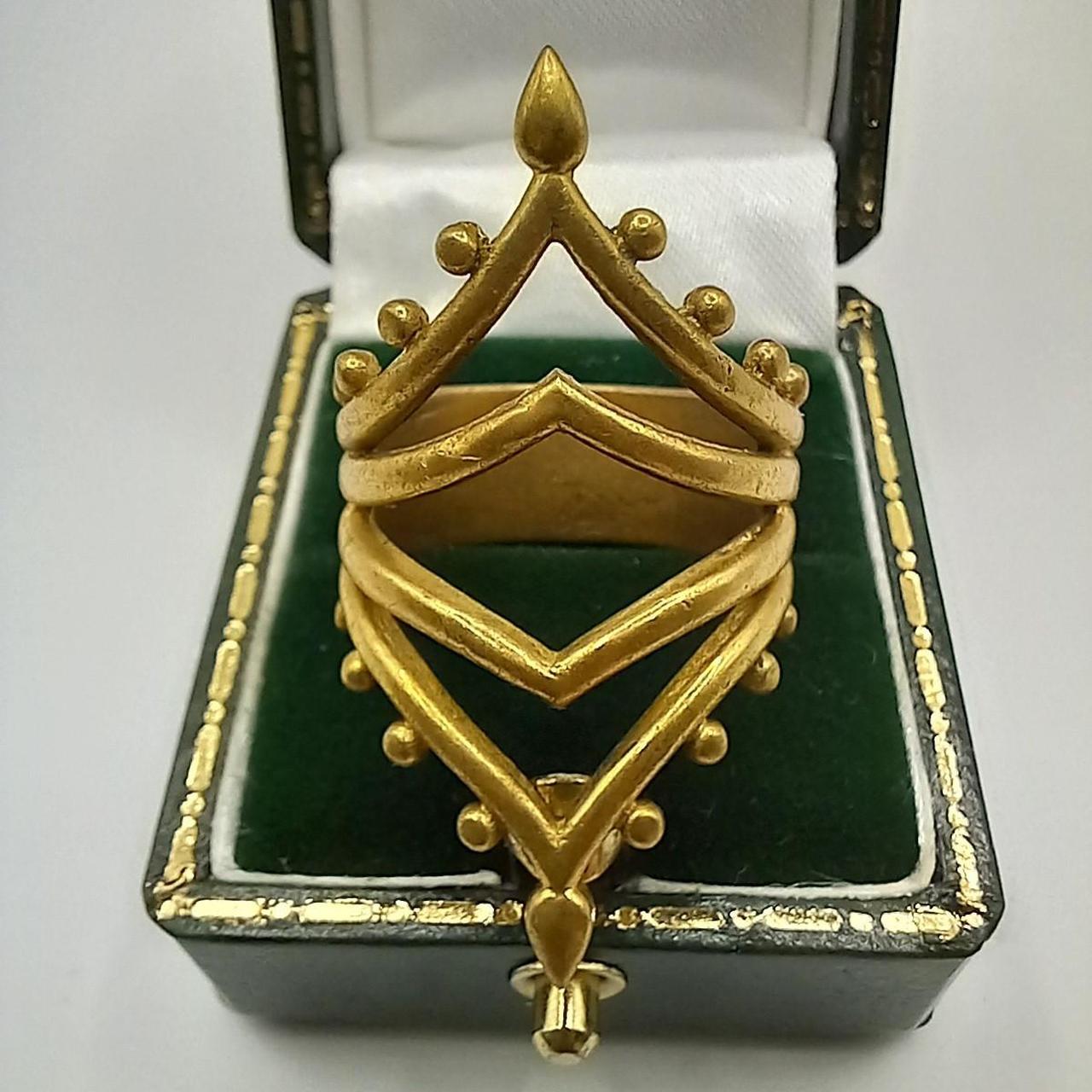 Tribal boho style brass ring size N Fabulous... - Depop