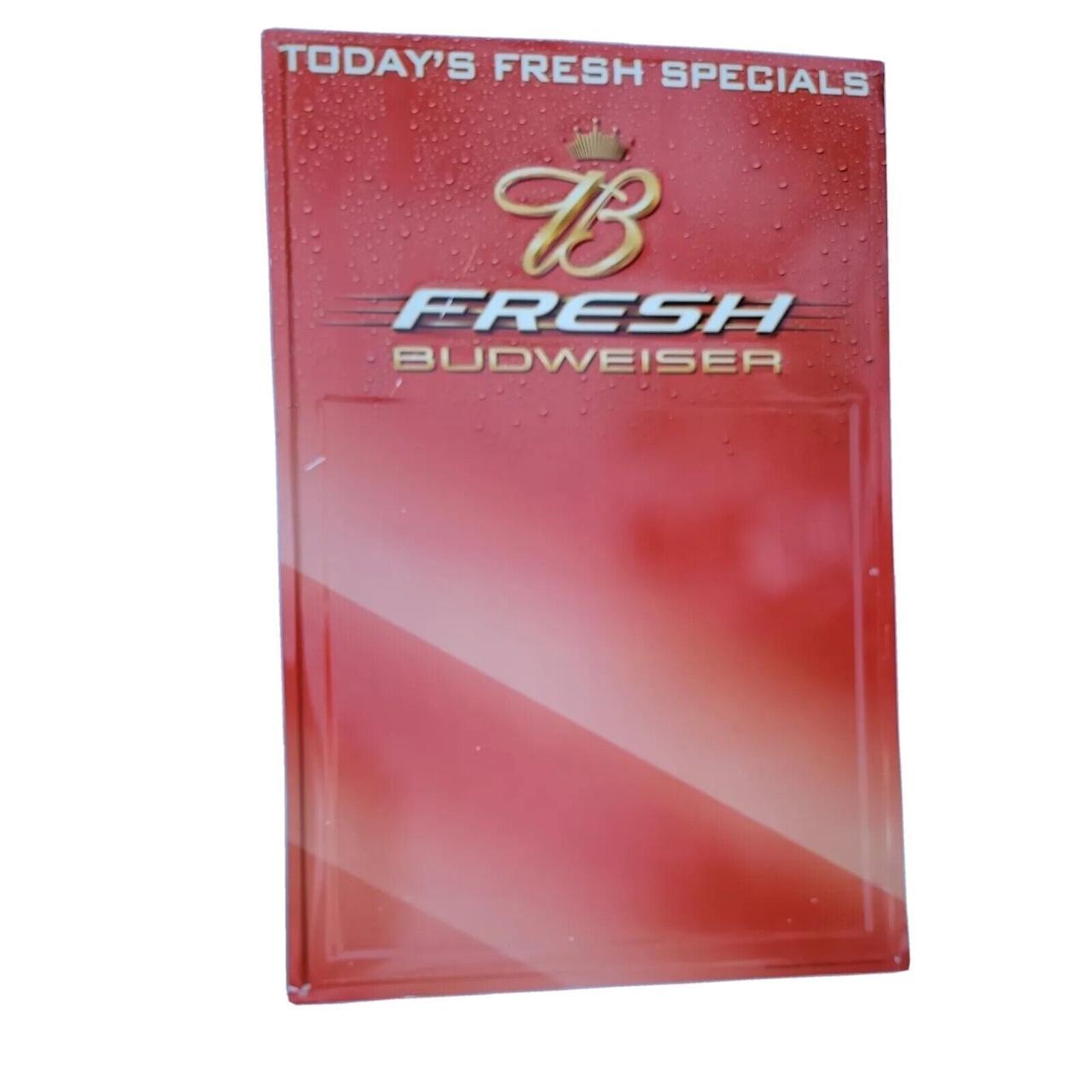 Budweiser Red Metal Sign for Bar or restaurant... - Depop