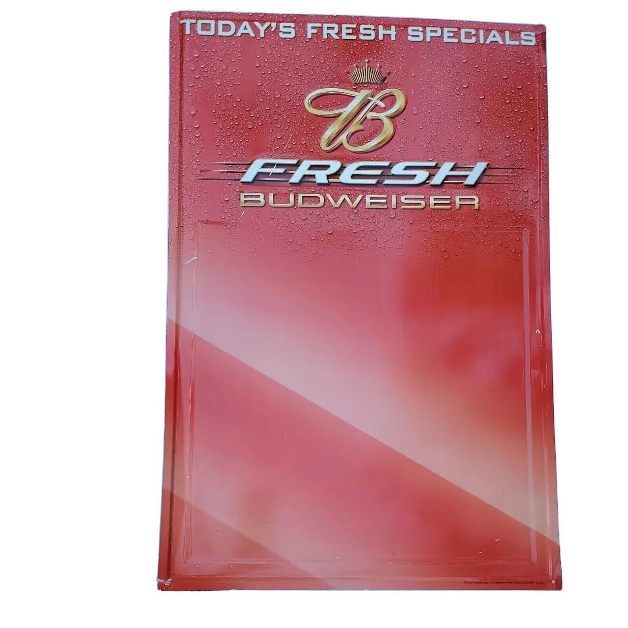 Budweiser Red Metal Sign for Bar or restaurant... - Depop
