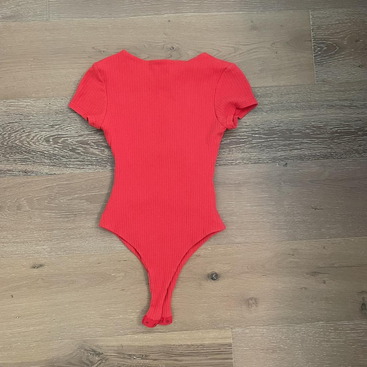 Princess Polly red short sleeve bodysuit. Stomach... - Depop