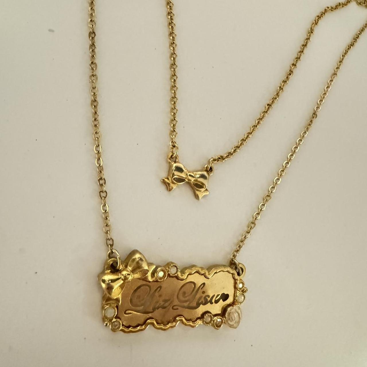 Liz lisa gold 2-piece necklace set No flaws,... | Depop