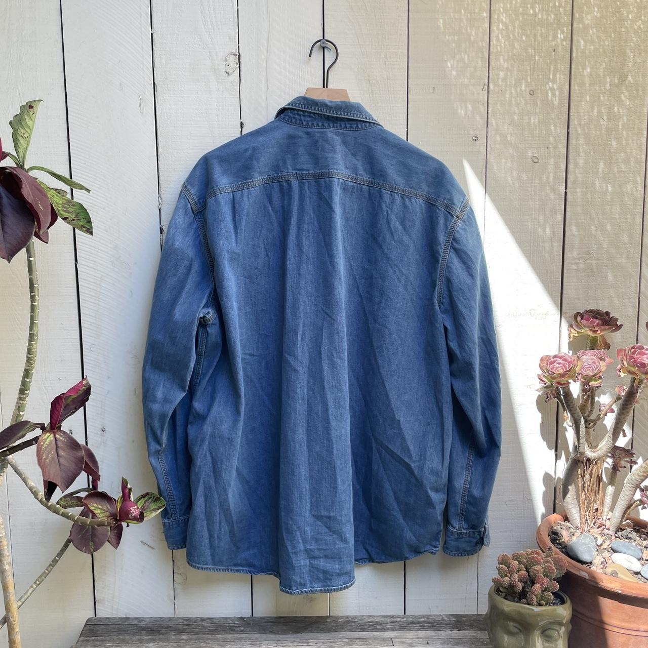 Vintage LL Bean Denim Long Sleeve Button Up amazing... - Depop