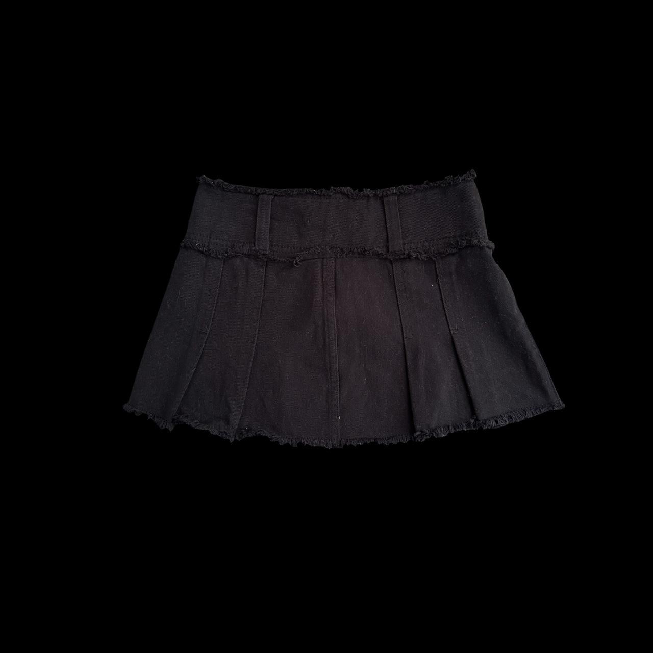- black distressed low rise emo mini skirt 🖤 - best... - Depop