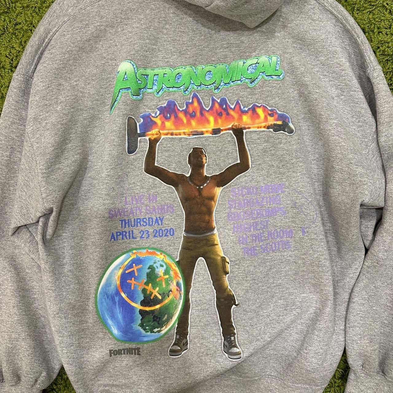 Travis Scott Men's Grey Hoodie | Depop