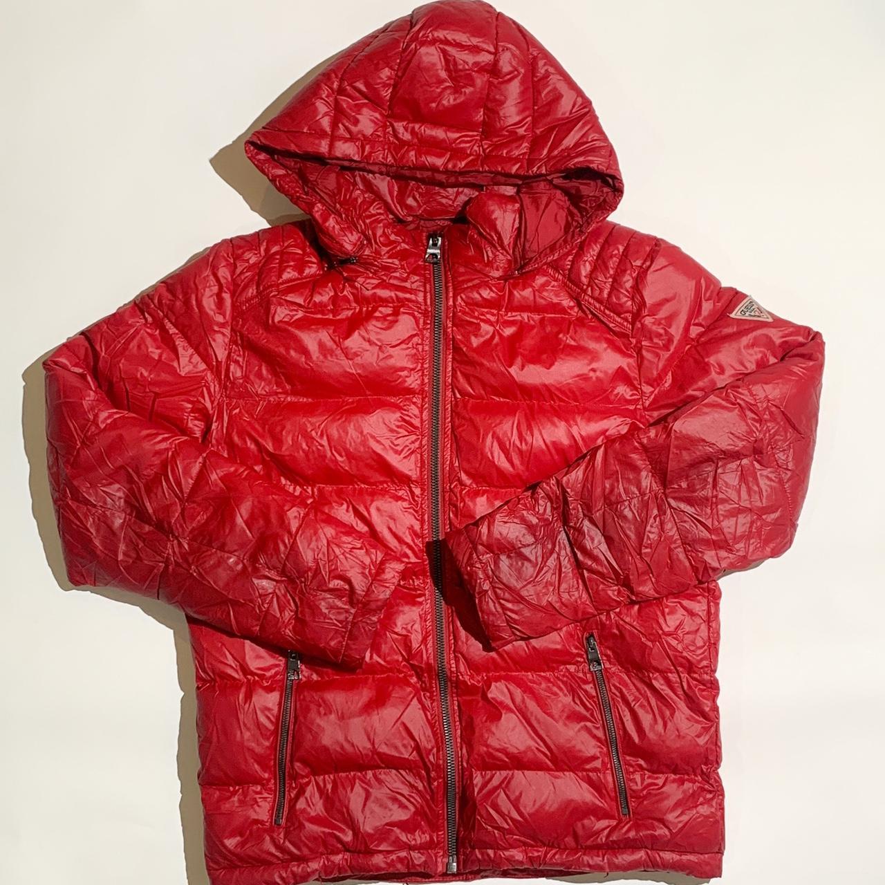 Guess Red Puffer, Size M This jacket has served its... - Depop