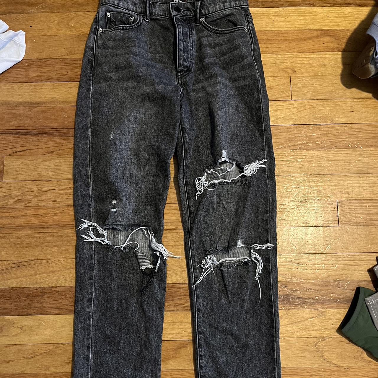 Super cute and comfy black ripped jeans. A bit... - Depop