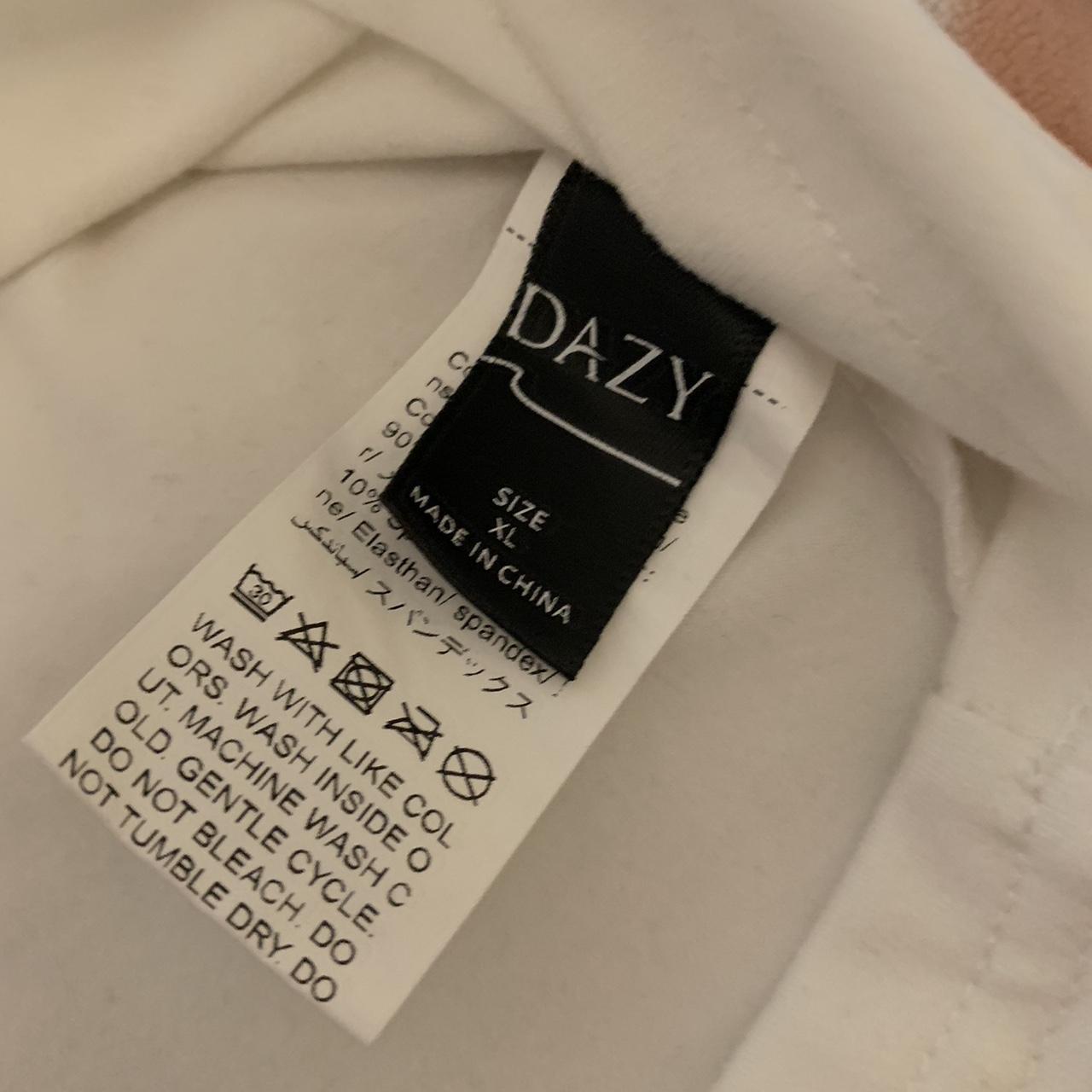 - Off shoulder white shirt! Brand is Dazy ! - Size... - Depop