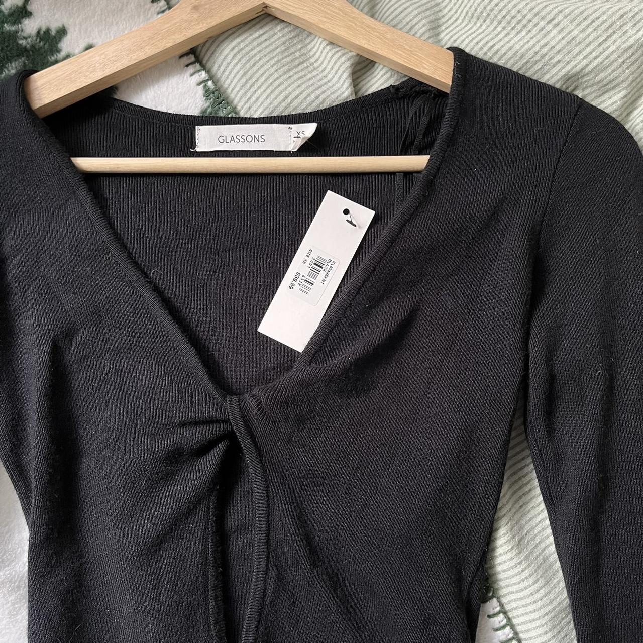Glassons twist split long sleeve in black brand new... - Depop