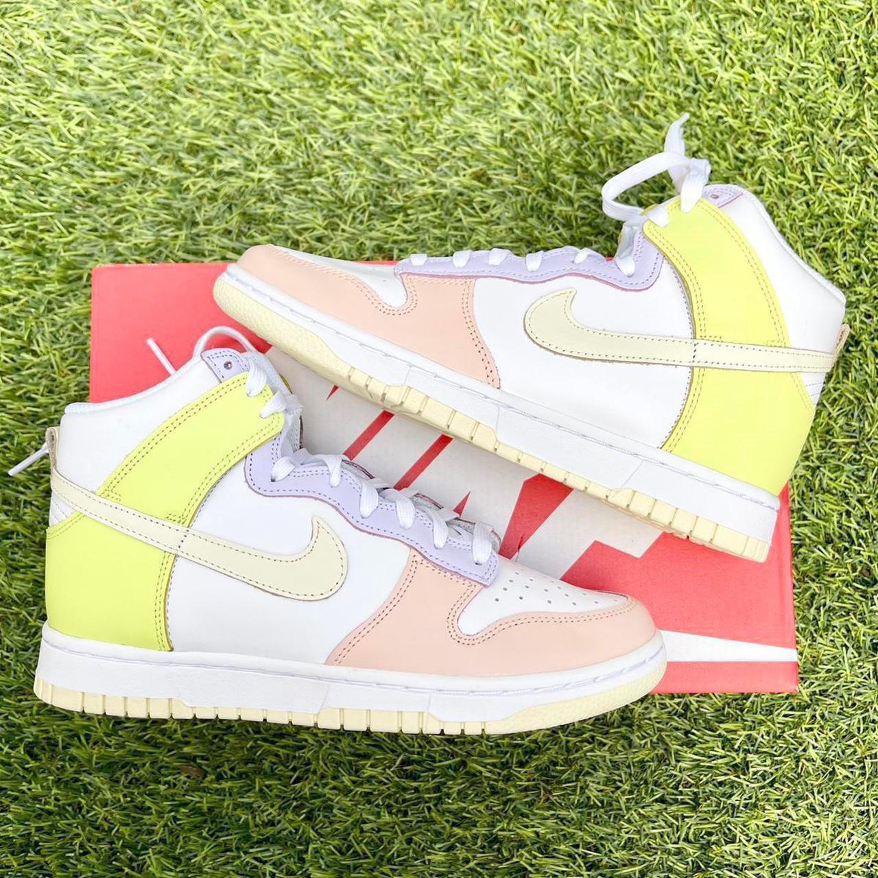 Nike Dunk high GS pastel color block shoes Brand... - Depop