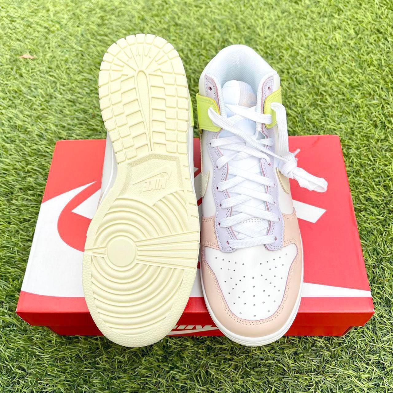 Nike Dunk high GS pastel color block shoes Brand... - Depop