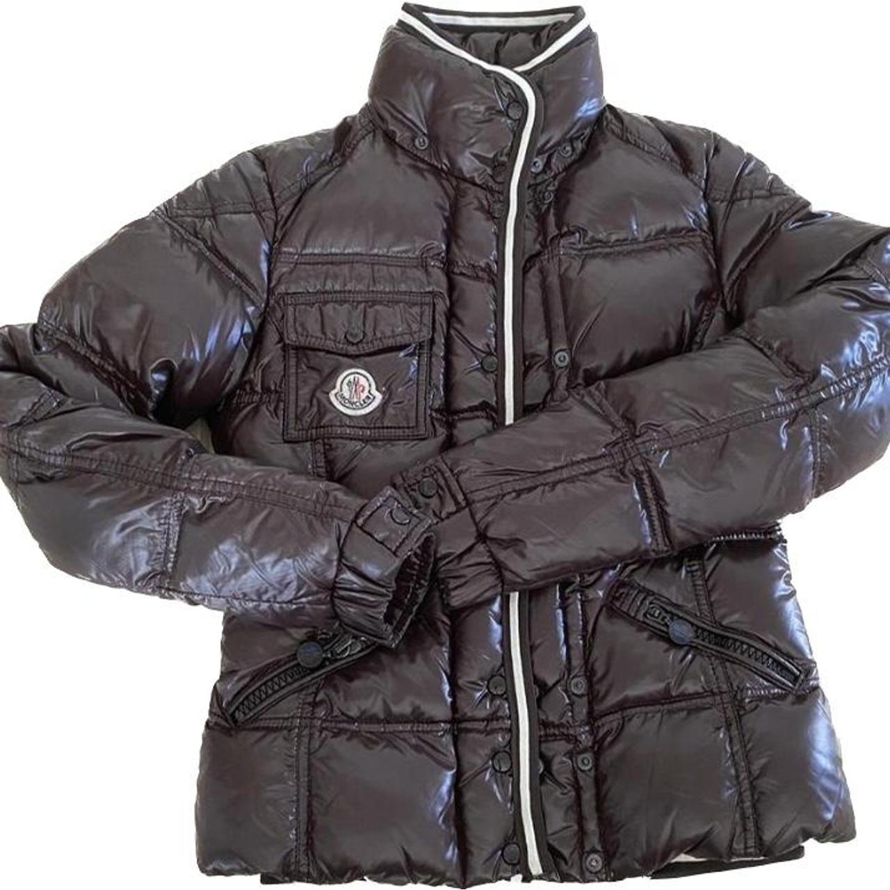 Moncler Brown Women’s Puffer Jacket Size... - Depop