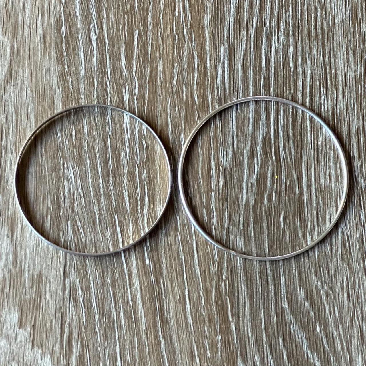 Silver bangle bracelet set of 2 A little tarnished... | Depop