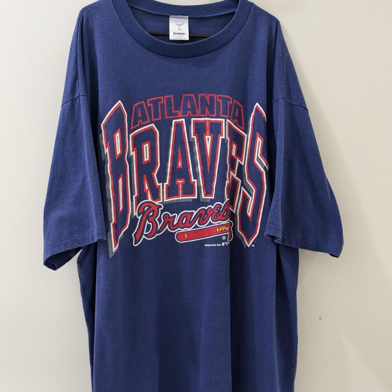 Vintage Atlanta Braves tshirt. 1991 single stitch,... - Depop