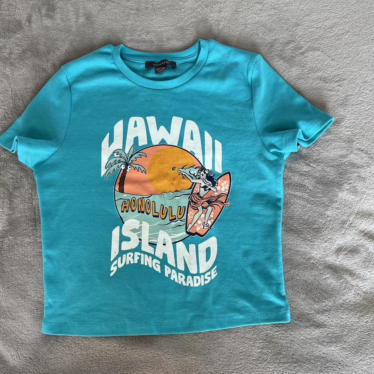 Primark Women's Blue Crop-top | Depop