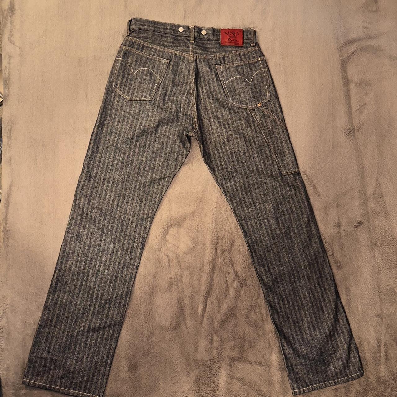 Hysteric Glamour stripped denim jeans (KINKY) - Depop