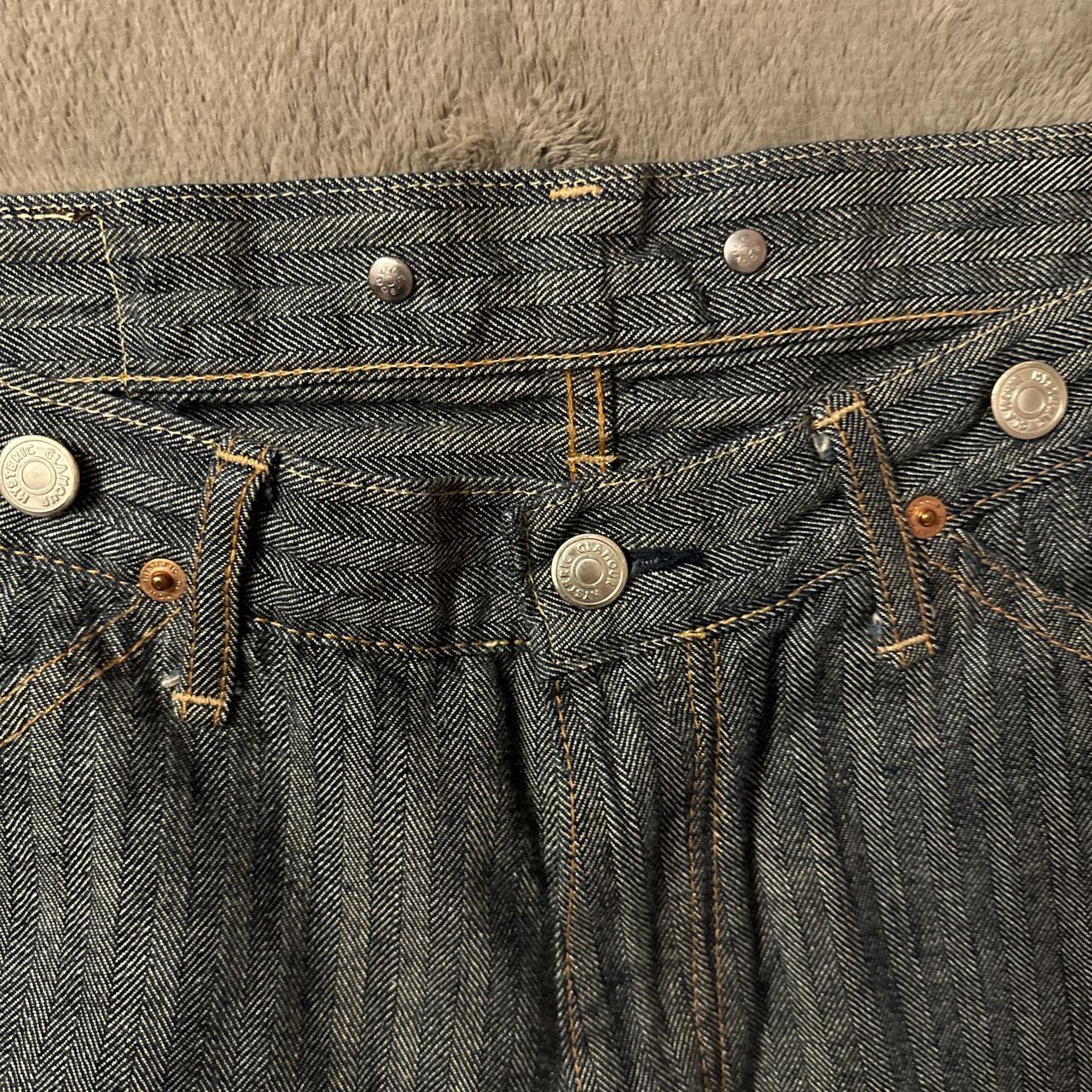 Hysteric Glamour stripped denim jeans (KINKY) - Depop