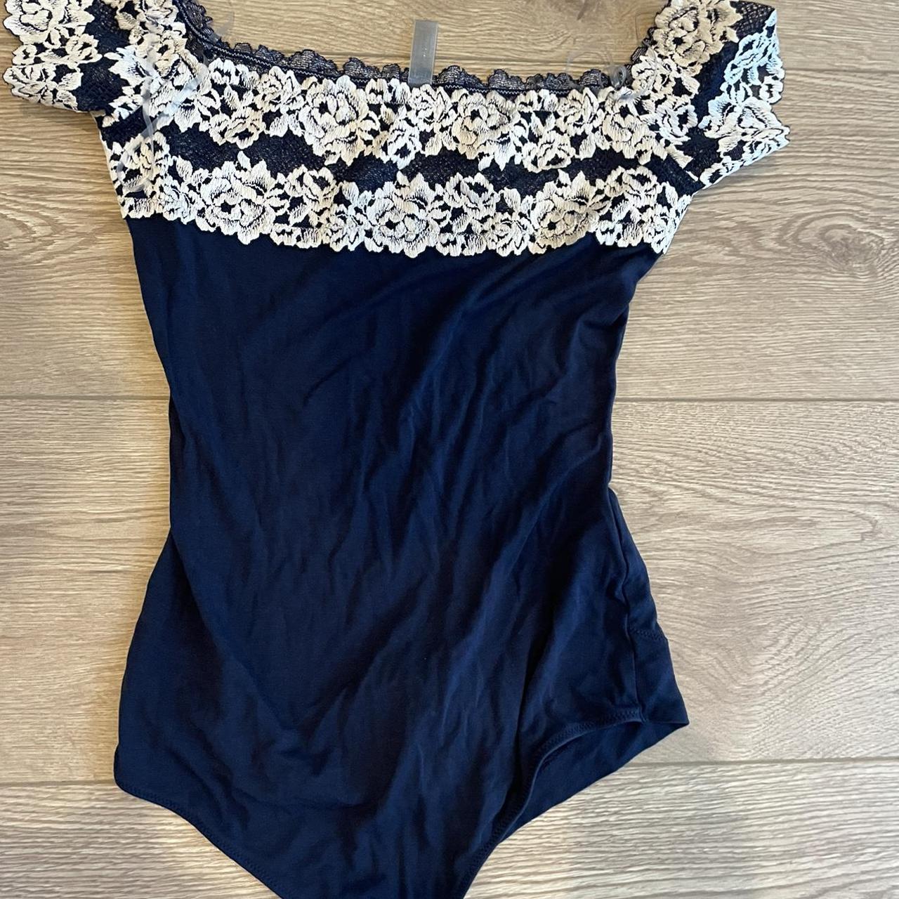 Intimissimi Women's Navy Bodysuit | Depop