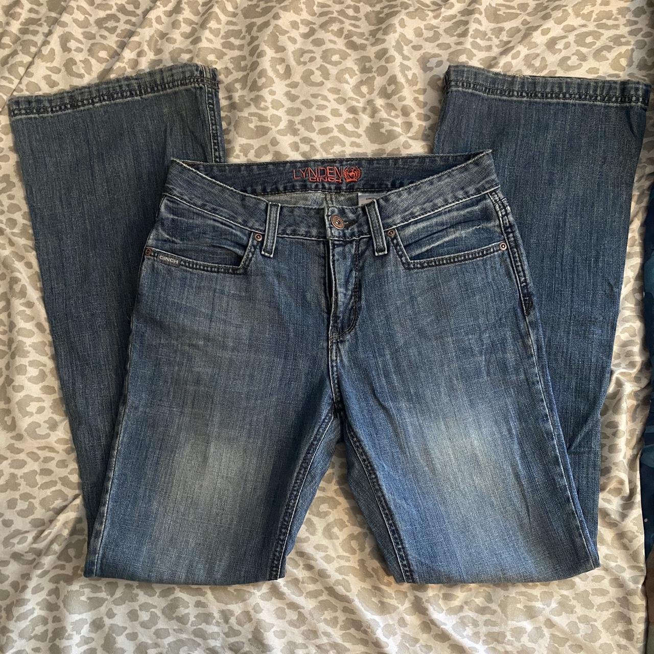 Dark wash high rise bootcut jeans Hardly ever worn,... - Depop