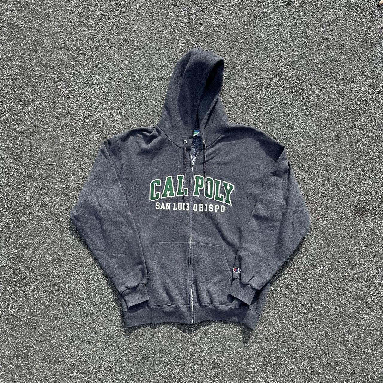 Cal Poly Champion Zip Up Hoodie. Mens size L,... - Depop