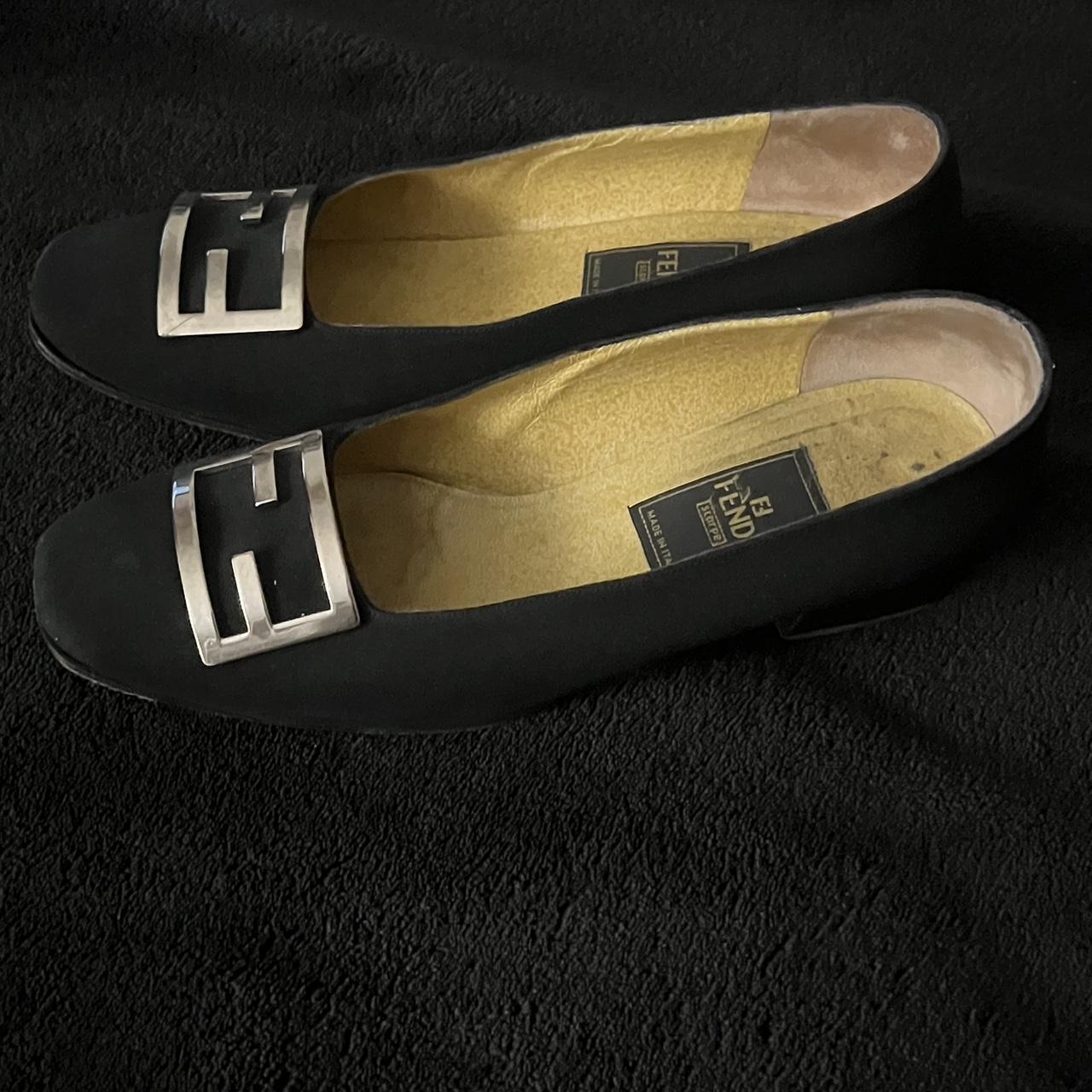 Vintage Fendi Black Fabri FF-Logo Accent... - Depop