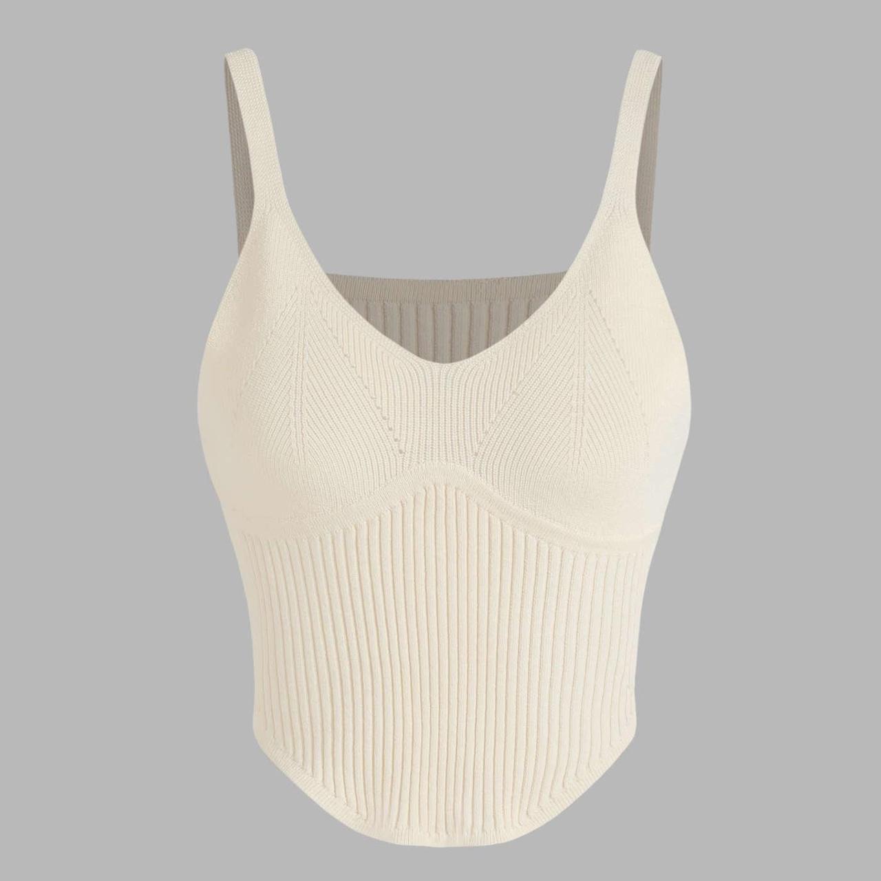 Solid Rib Knit Tank Top from Cider Super cute... - Depop