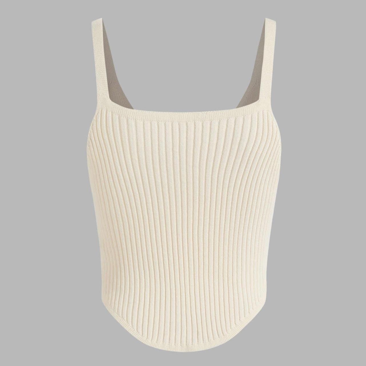 Solid Rib Knit Tank Top from Cider Super cute... - Depop