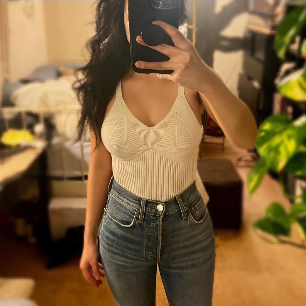 Solid Rib Knit Tank Top from Cider Super cute... - Depop