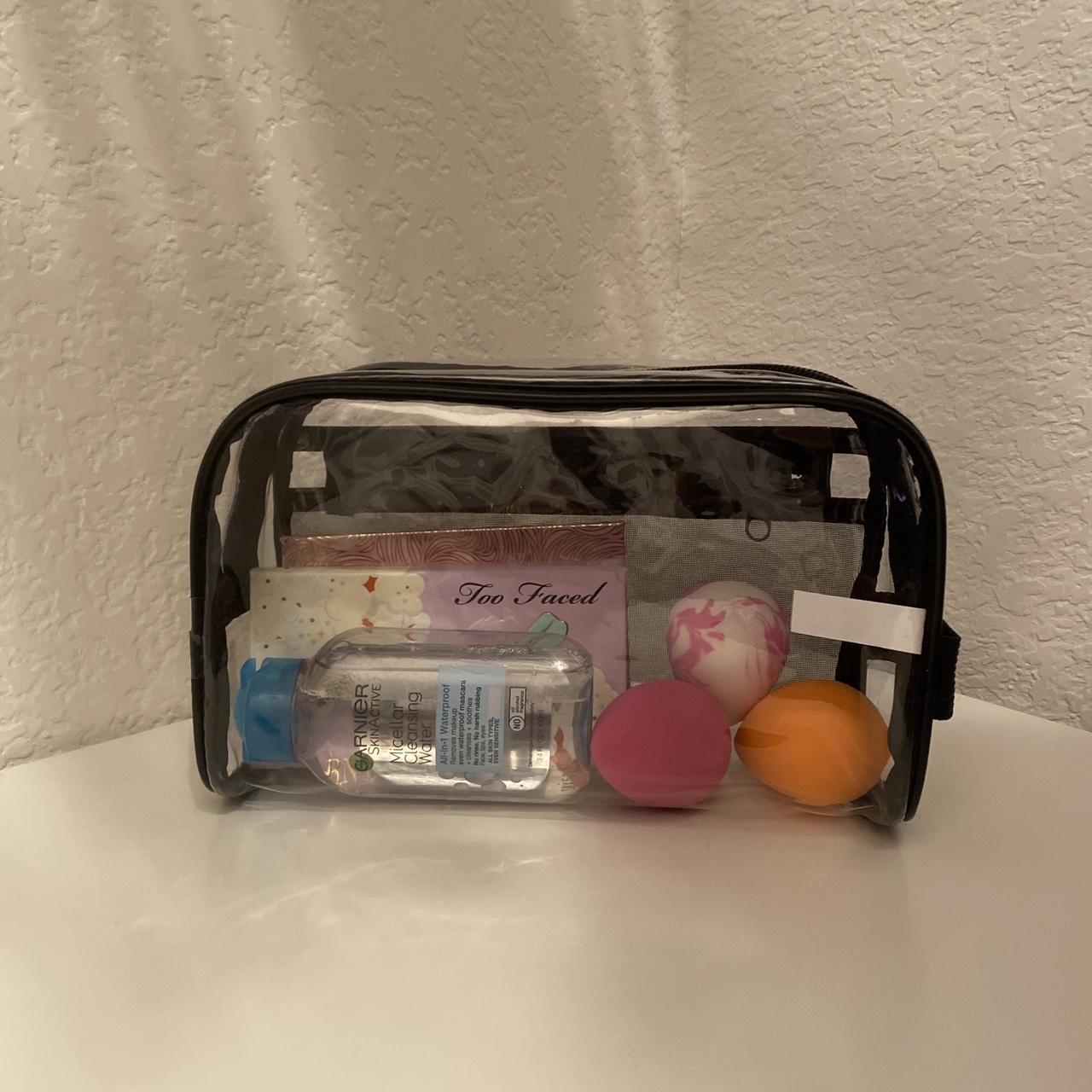 Transparent Cosmetic Bag With Side Pocket. Comes... - Depop