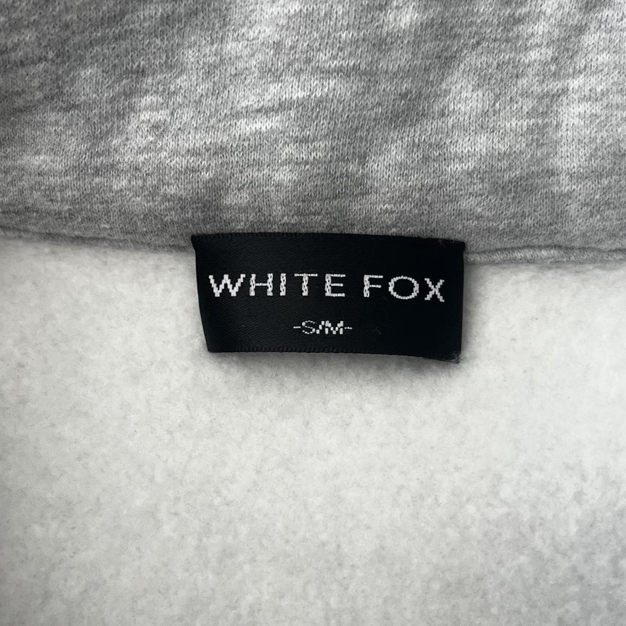 cozy white fox zip front sweater worn once so warm... - Depop