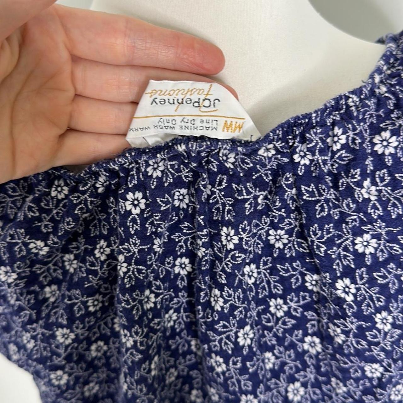 Vintage Color Panel Ditzy Floral 1970s Maxi Dress... - Depop