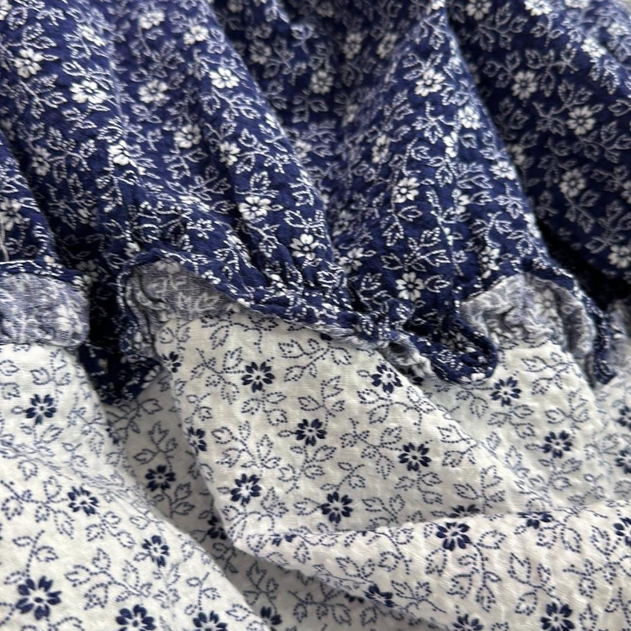 Vintage Color Panel Ditzy Floral 1970s Maxi Dress... - Depop