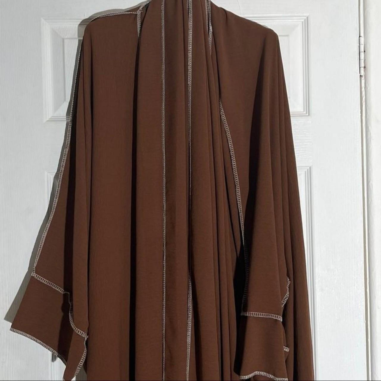 Brown 3 peice abaya set one size. Reversible Abaya,... - Depop