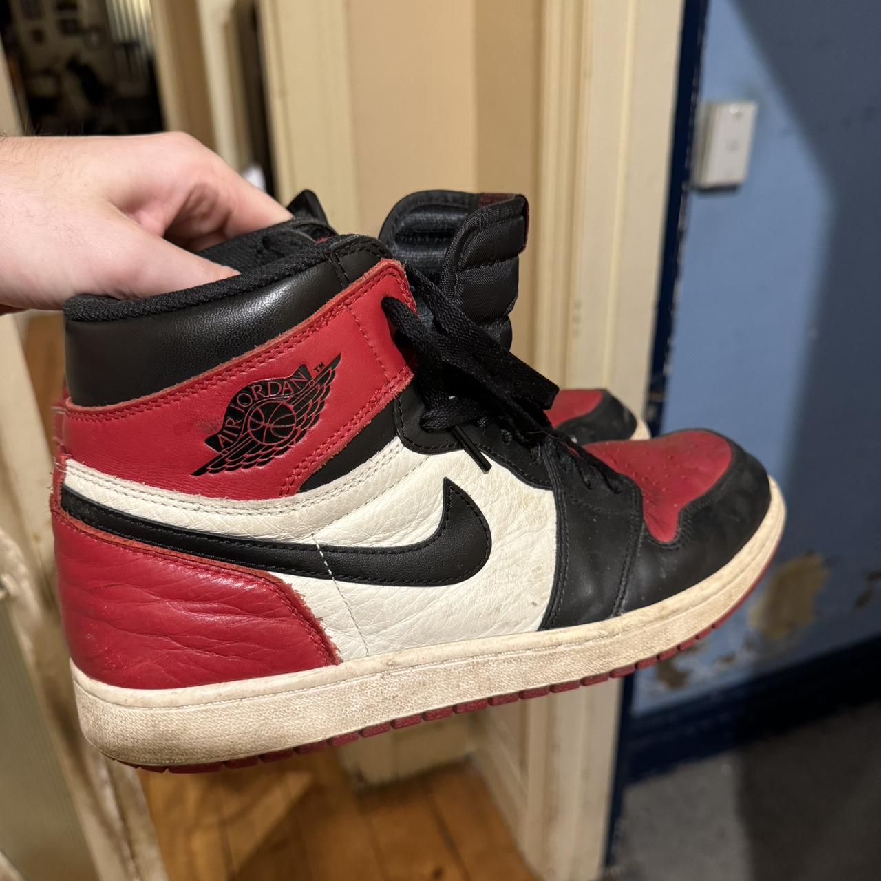 Jordan 1 High bred toe us10.5 - Depop