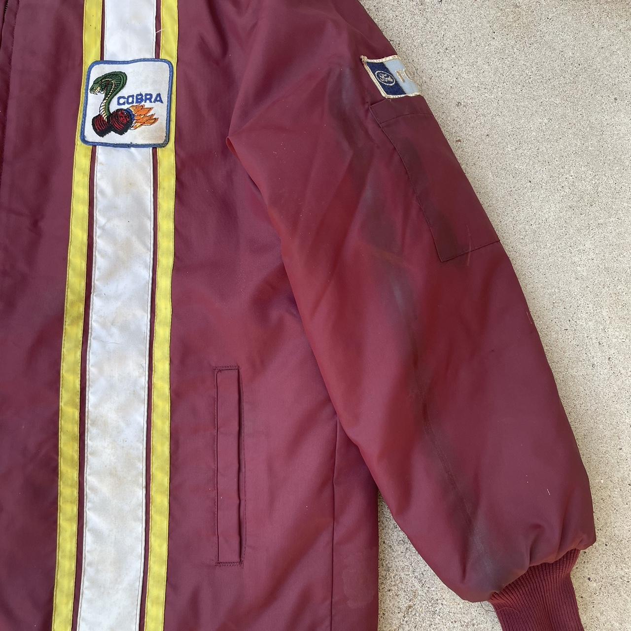 Vintage 80s Ford Mustang Shelby Cobra Racing Jacket... - Depop