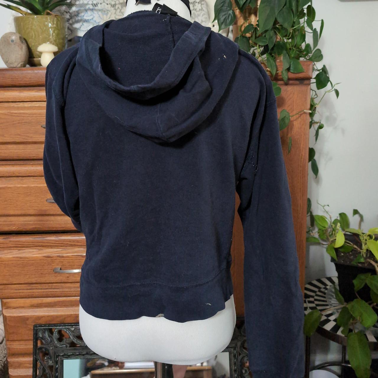 Mudd navy blue miny crop hoodie sweatshirt. Very... - Depop