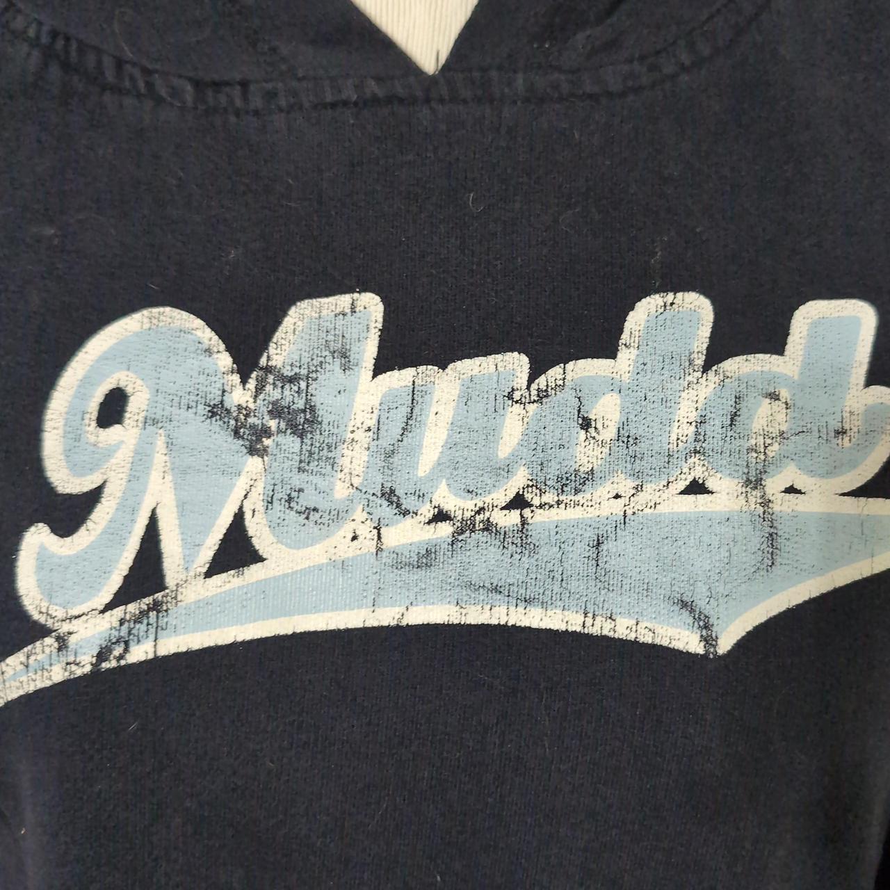 Mudd navy blue miny crop hoodie sweatshirt. Very... - Depop