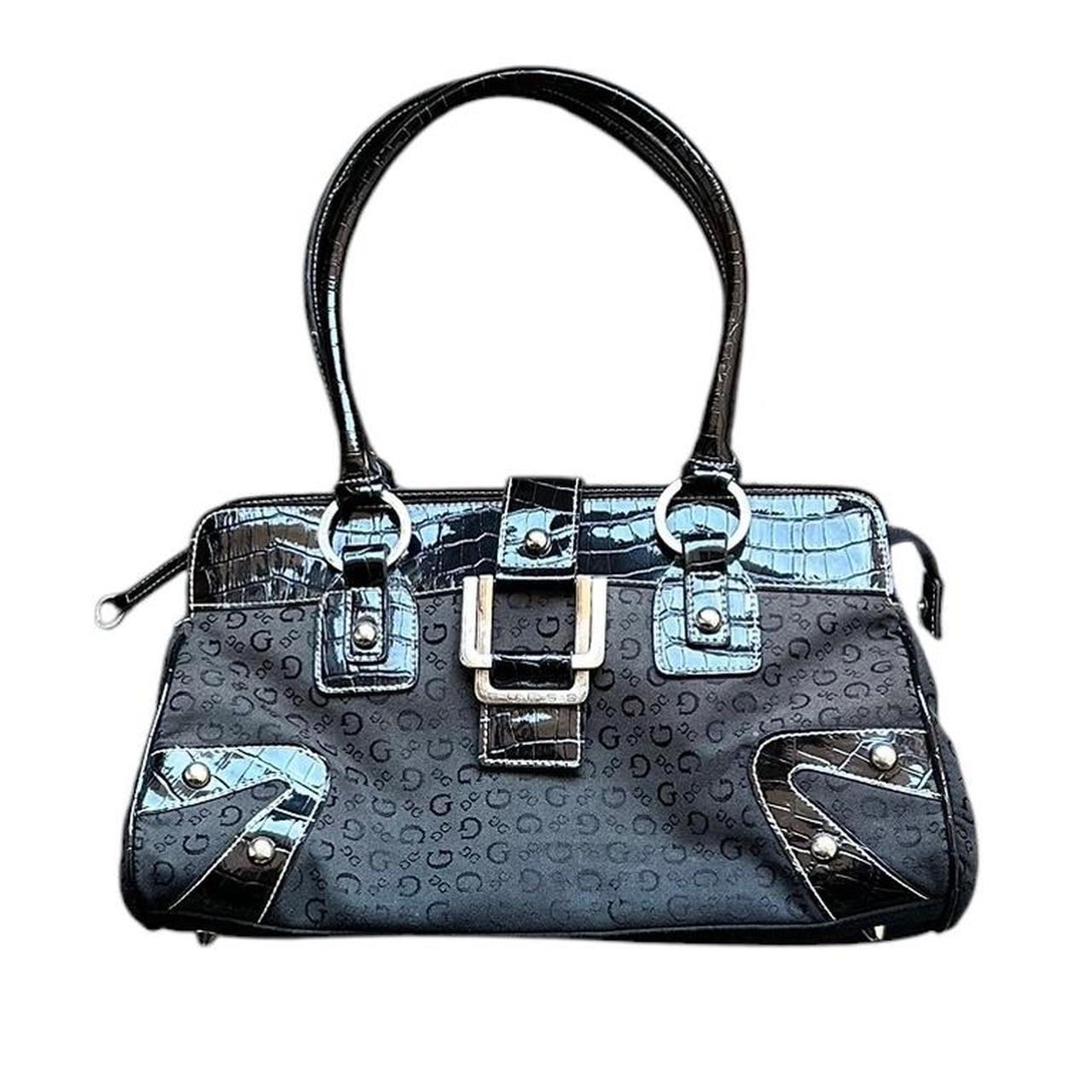 large vintage Guess bag with silver hardware •... - Depop