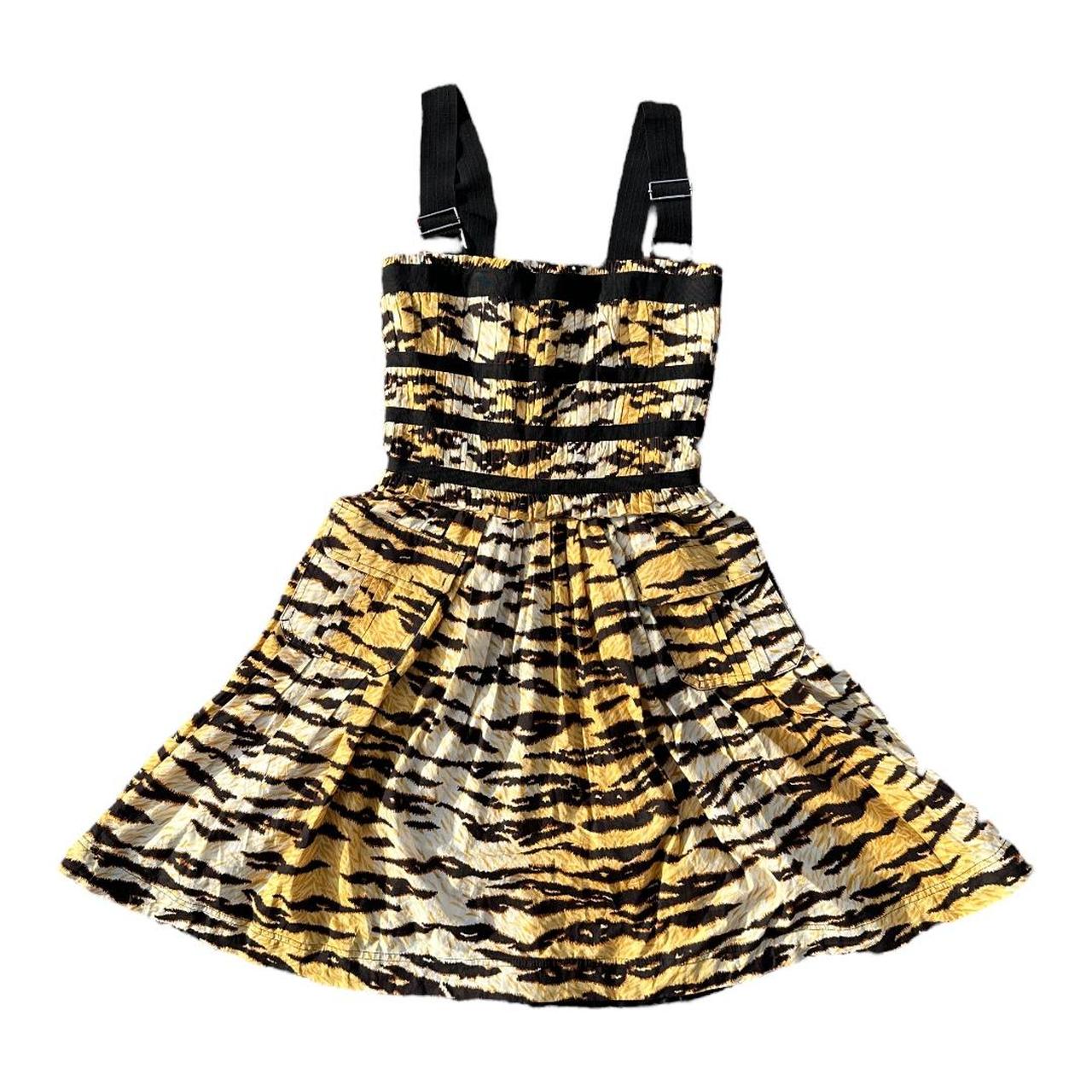 Dolce and Gabbana D&G Tiger Print Dress. Skater... - Depop