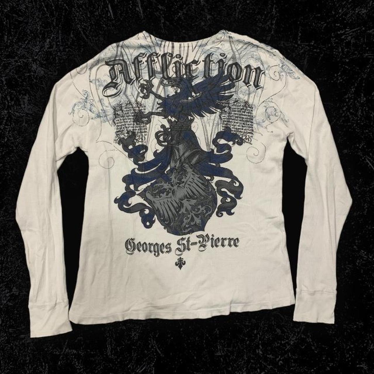 Sick Affliction rush white thermal longsleeve Size... - Depop