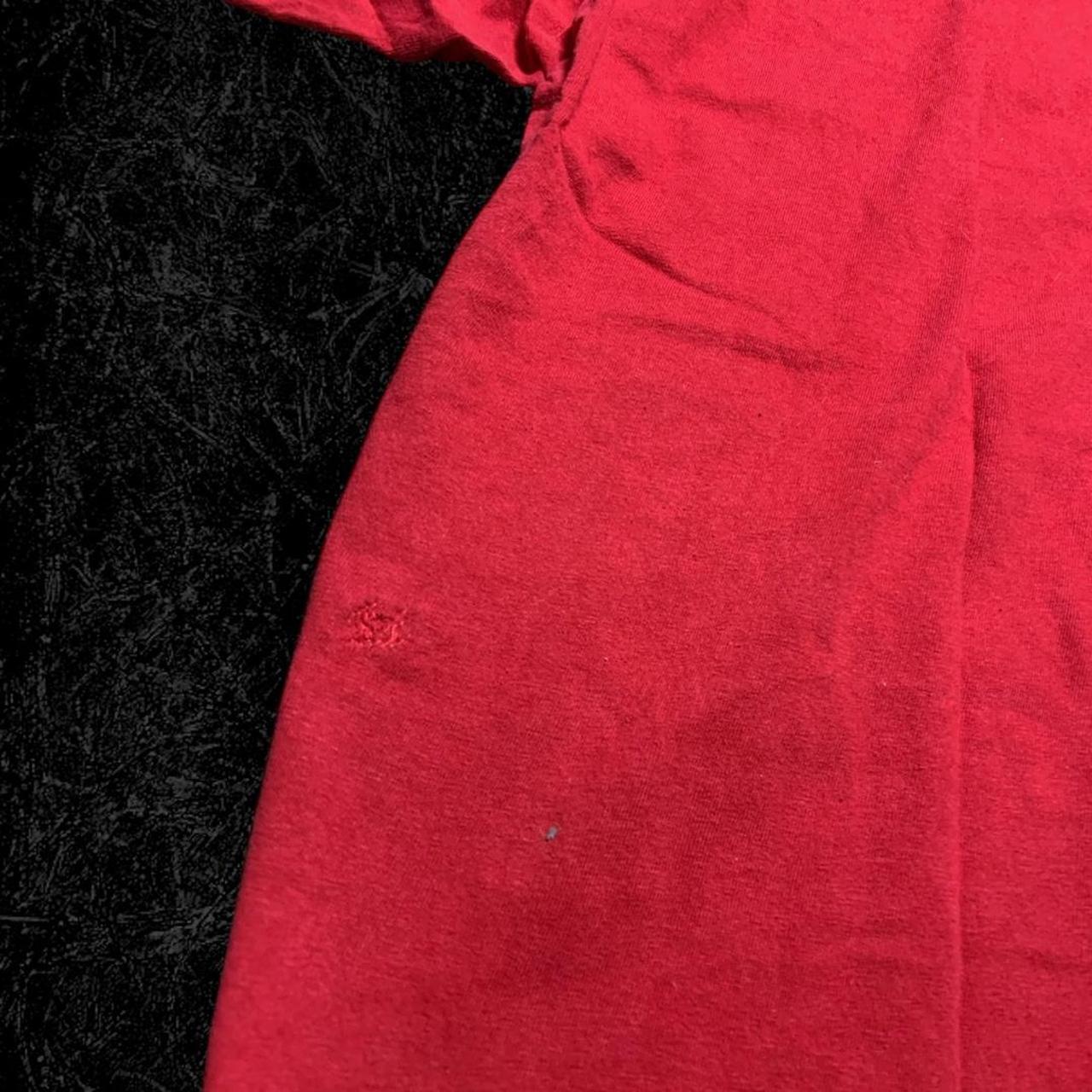 Tapout red + white 3-d skull tshirt. Fire print,... - Depop